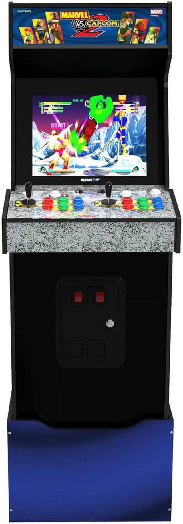 Arcade1Up Marvel Vs. Capcom 2 Arcade Game w/ Wifi, Lit Marquee & Riser ...