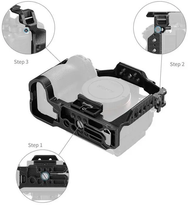 SmallRig Full Camera Cage for Sony Alpha 1 II / Alpha 9 III, Black ...