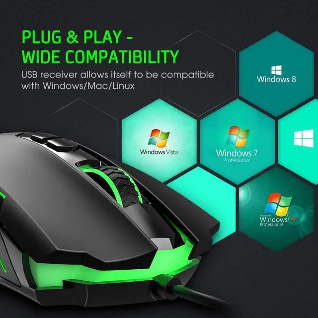 T7 Gaming Mouse Wired [7200 DPI] [Programmable] [Breathing Light ...