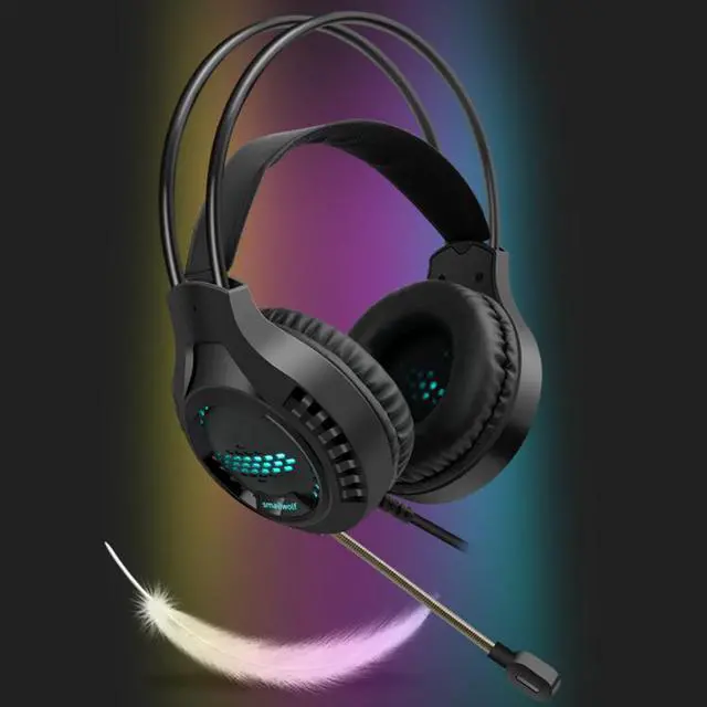 CORN USB Wired Gaming Headset, 7.1 Surround Sound, 50MM Drivers, RGB ...