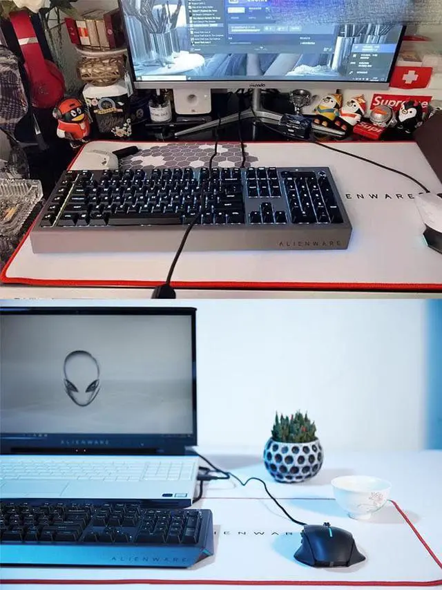 Alienware Extended RGB Gaming MousePad Oversized Desktop Thickened ...