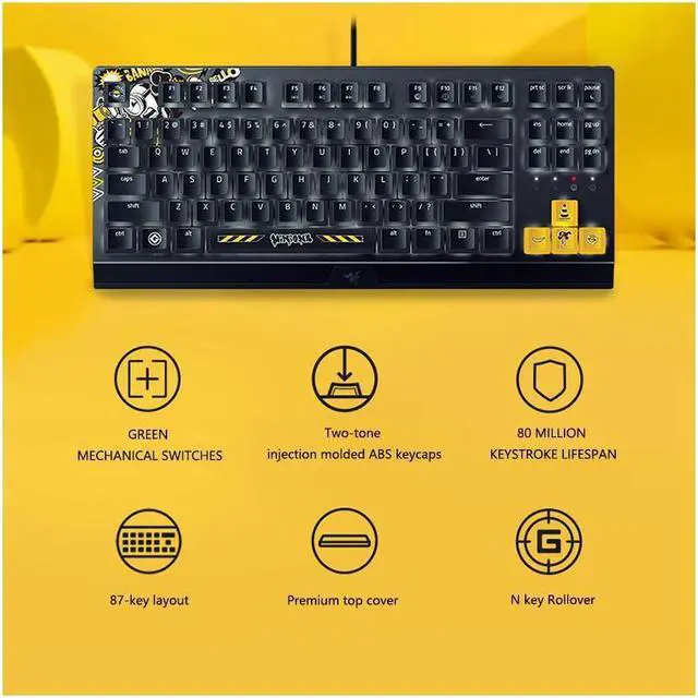 Minions Limited Edition BlackWidow X Tenkeyless (Green Switch) 87 Keys ...