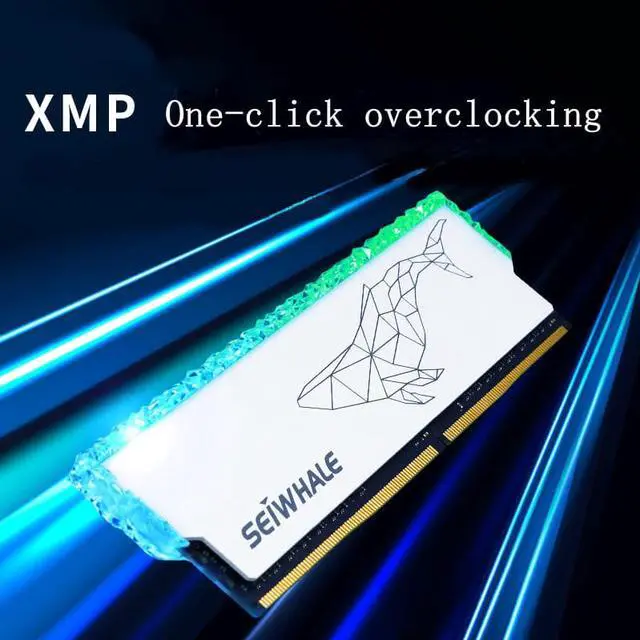 Corn Seiwhale DDR4 RGB Lighting Effect Computer Desktop Gaming Memory Stick 32G(16G×2) SET, 3600 ...