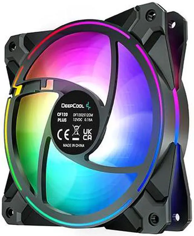 DEEPCOOL CF120 Plus 3x120mm PWM Fan, A-RGB Dual Loop Lighting Zones ...
