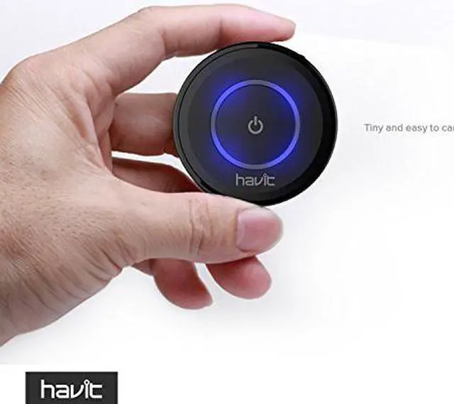 HAVIT Bluetooth 4.1 Transmitter Receiver(aptX), Pair 2 at Once, Mini ...