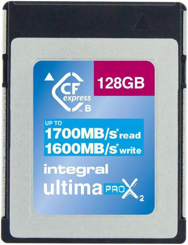 128GB Integral Ultima Pro X2 CFexpress Memory Card 11322X Speed 1700/ ...