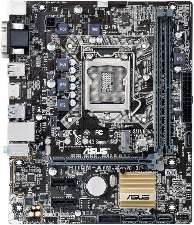 ASUS H110M-A/M.2 (90MB0R60-M0EAY0) Micro ATX Intel Motherboard - Newegg.com