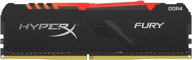 HyperX FURY RGB - DDR4 - kit - 16 GB: 2 x 8 GB - DIMM 288-pin - 3200 MHz / PC4-25600 - CL16 - 1. ...