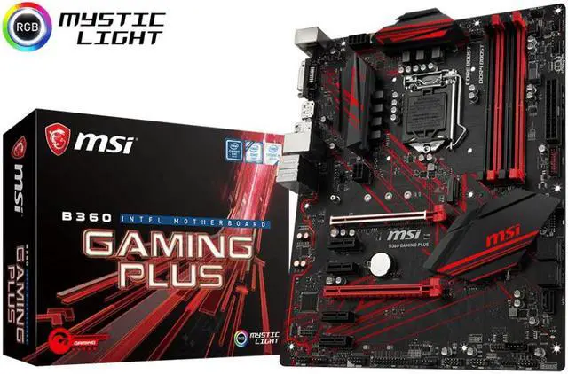 MSI B360 GAMING PLUS Desktop Motherboard - Intel Chipset - Socket H4 ...