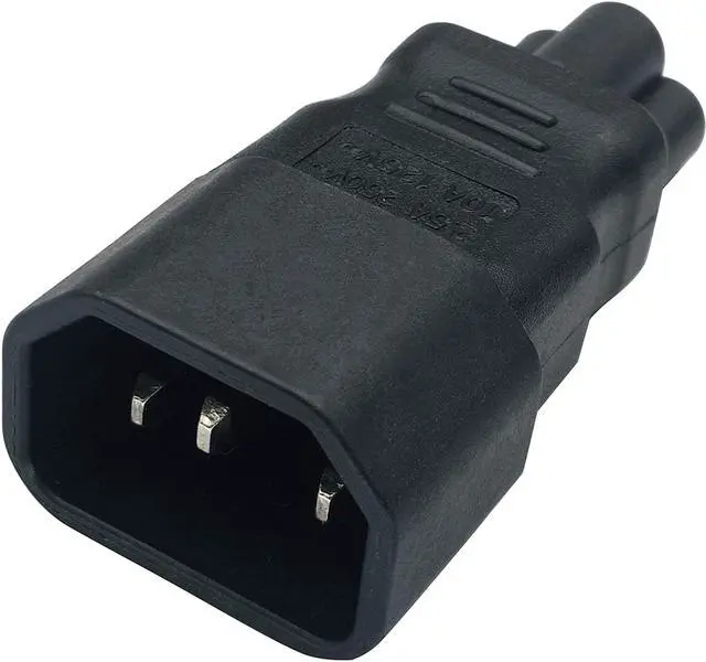 (2 Pack) C14 to C5, 3-Prong Mickey Mouse Plug Adapter IEC 60320-C5 ...