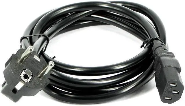 EU Europe Schuko to IEC C14 cable,6ft/1.8m 2-Prong European Power Cord ...