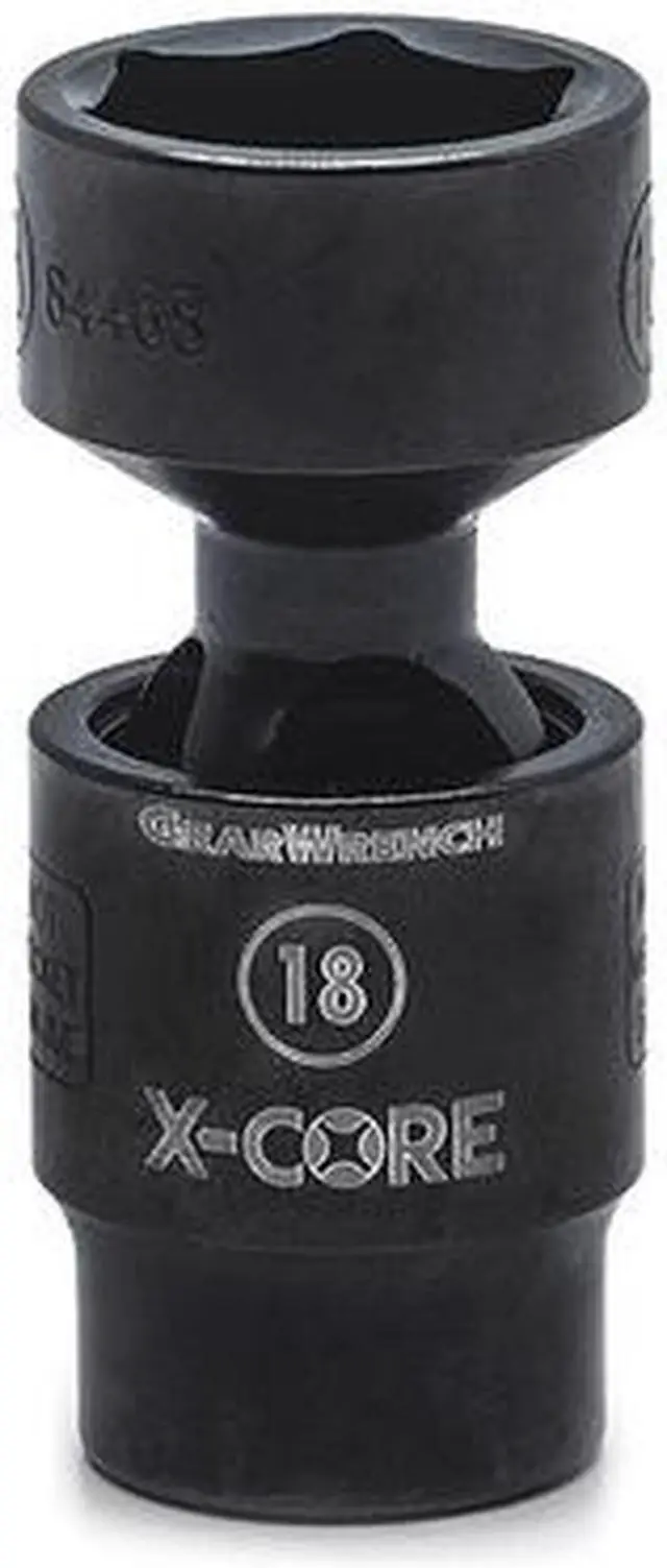 GEARWRENCH 84467 3/8" Drive 6 Point Standard X-Core Pinless UNV Impact ...