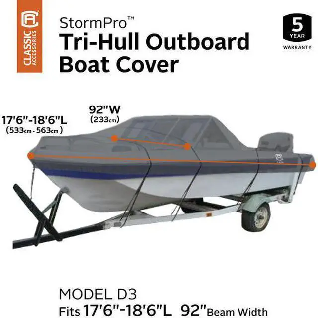 CLASSIC ACCESSORIES 20-393-110801-RT StormPro Heavy Duty Tri-Hull ...