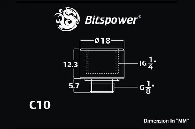 Bitspower BP-WTP-C10 G1/8" Silver Shining G1/8" To IG1/4" Adapter - Newegg.com