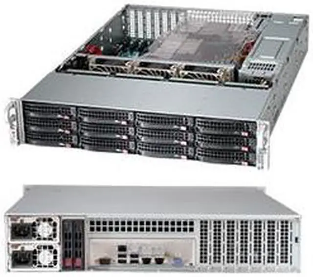 SUPERMICRO CSE-826BE16-R1K28LPB Black 2U Rackmount Server Chassis 1280W ...