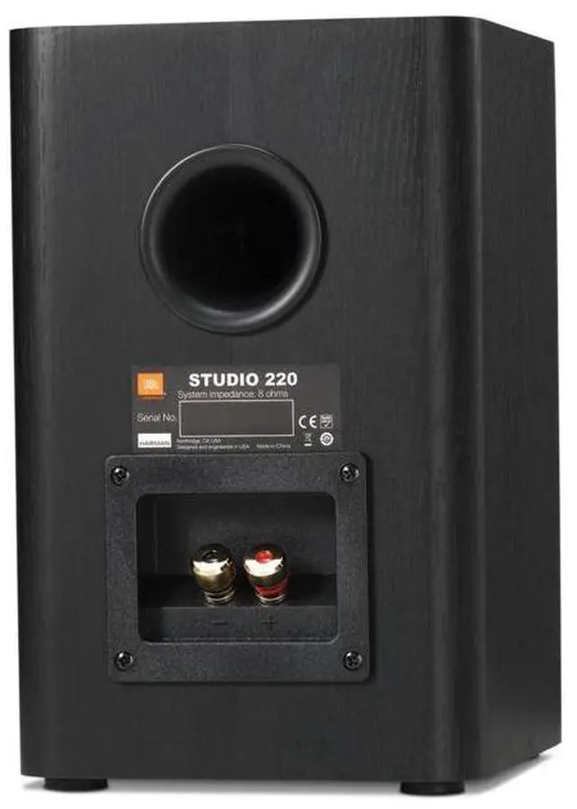 JBL Studio 220 4" 2-Way Bookshelf Speakers - Pair (Black) - Newegg.com