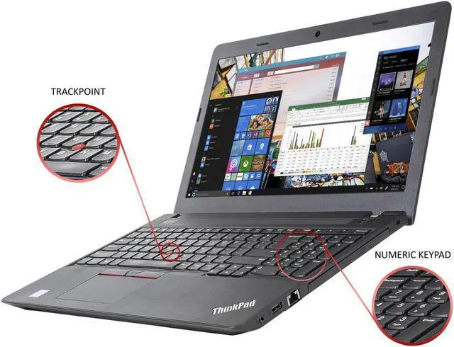 Refurbished: Lenovo ThinkPad E570 15.6" FHD Grade A Laptop - Intel Core i5-6200U 2.30GHz, 16GB ...