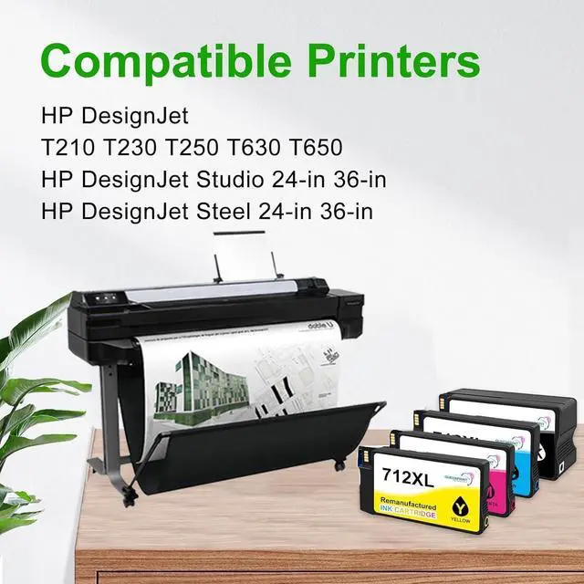 QUEENPRINT Remanufactured 712XL Ink Cartridges Replacement for hp 712 ...