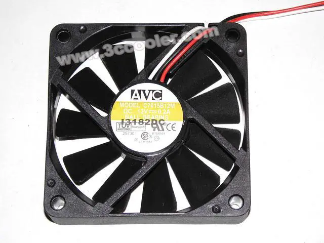 AVC 7015 C7015B12M 12V 0.2A 3Wire Ball Bearing Fan,Cooling Fan - Newegg.com