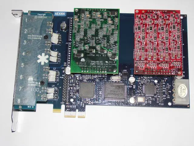 Analog voip Asterisk card AEX800 8 (S400m + X400M) ports pic-E ...