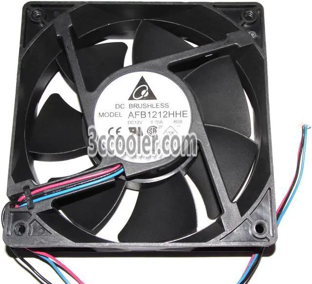 Delta 120*38mm AFB1212HHE R00 12V 0.7A 3 Wires 3 Pins 12cm case fan, power cooler - Newegg.com