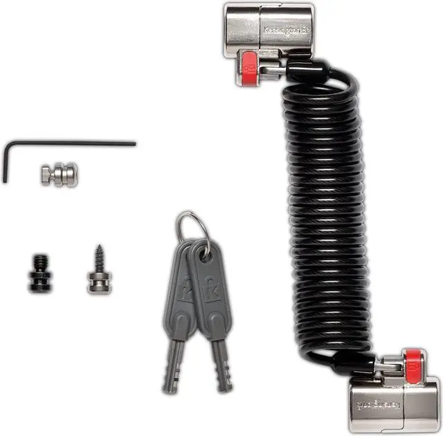 Kensington Clicksafe Point 2 Point Keyed Lock with Coiled Cable ...