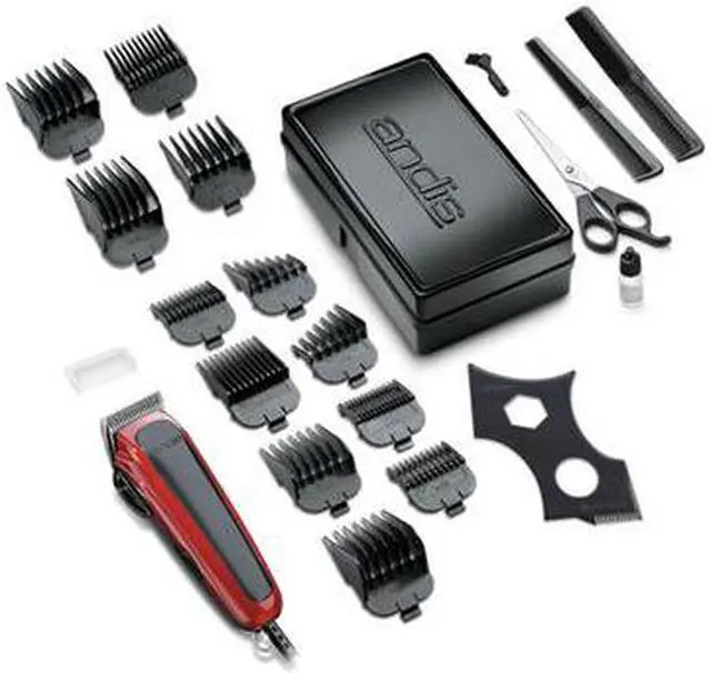 Andis Easy Cut Adjustable Blade Clipper 20-Piece Haircutting Kit, Gloss ...