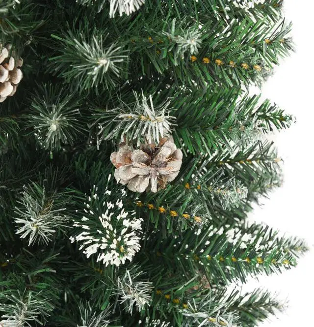 vidaXL Artificial Slim Christmas Tree with Stand 4 ft PVC - Newegg.com