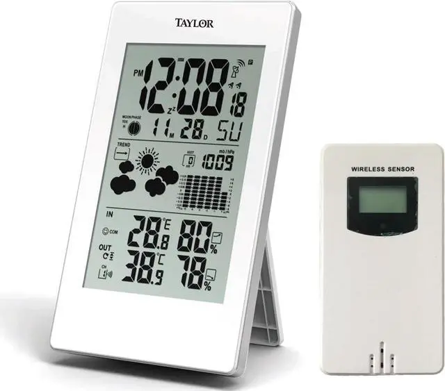 TAYLOR 1735 Digital Weather Forecaster with Barometer & Alarm Clock ...