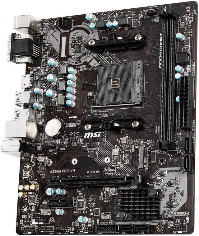 Refurbished: MSI A320M PRO-VH AM4 AMD A320 SATA 6Gb/s Micro ATX AMD ...