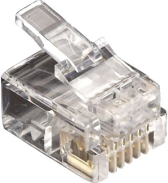 Black Box FMTP611-10PAK RJ11 Unshielded Modular Plug 6-Wire 10-Pack ...