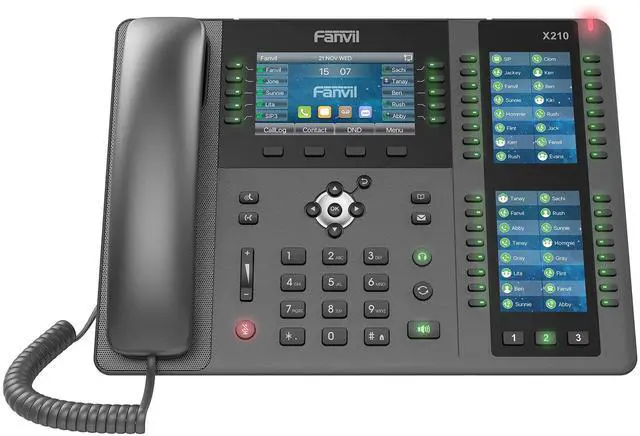 fanvil x210 enterprise voip phone, 4.3inch color display, two 3.5inch ...