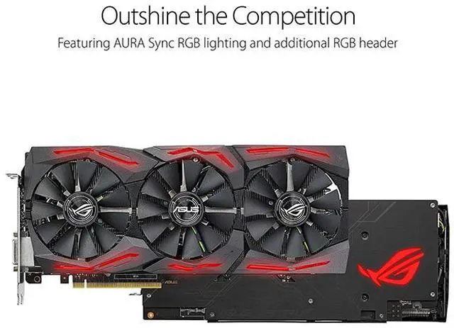 ASUS ROG Strix Radeon RX 580 T8G Gaming Top OC Edition GDDR5 DP HDMI ...