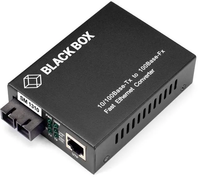 Black Box Pure Networking Fast Ethernet 100-Mbps Media Converter ...