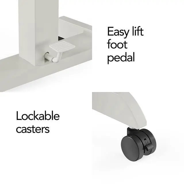Union&Scale Essentials Sit-Stand Single-Column Mobile Workstation ...