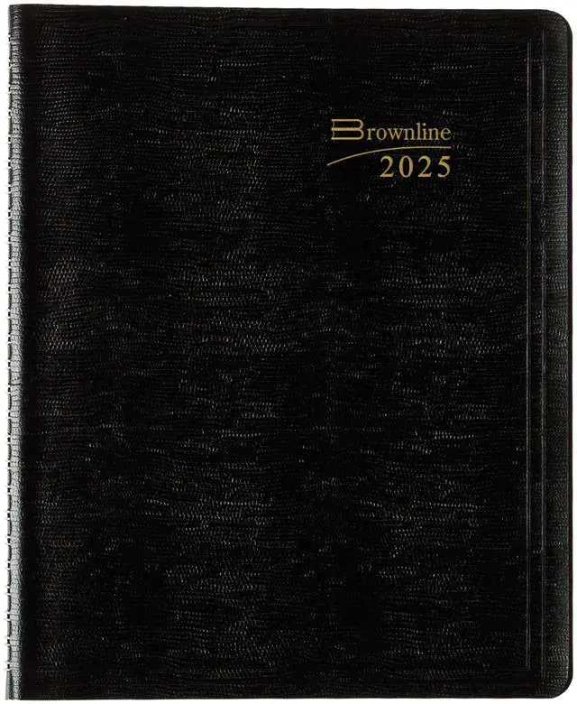 Brownline Essential Collection 14-Month Planner 8.88 x 7.13 Black 2026 ...