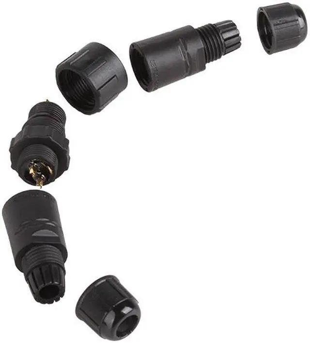 M14 2-Pin Electrical Cord Connector Plug Socket IP68 Waterproof ...