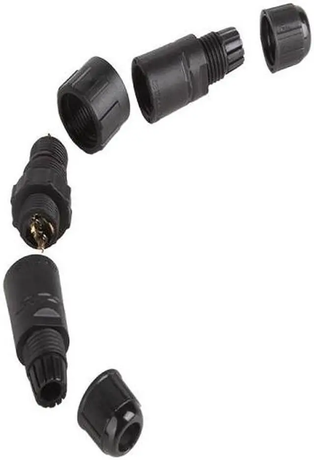 M14 2-Pin Electrical Cord Connector Plug Socket IP68 Waterproof ...