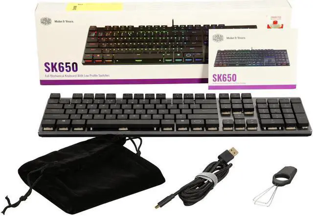 Cooler Master Sk-650-Gklr1-US SK650 Mechanical Keyboard with Cherry MX ...