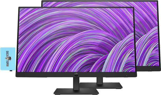 HP P22h G5 Monitor 64W30AA#ABA Bundle with Docztorm Dock, 22" FHD IPS ...