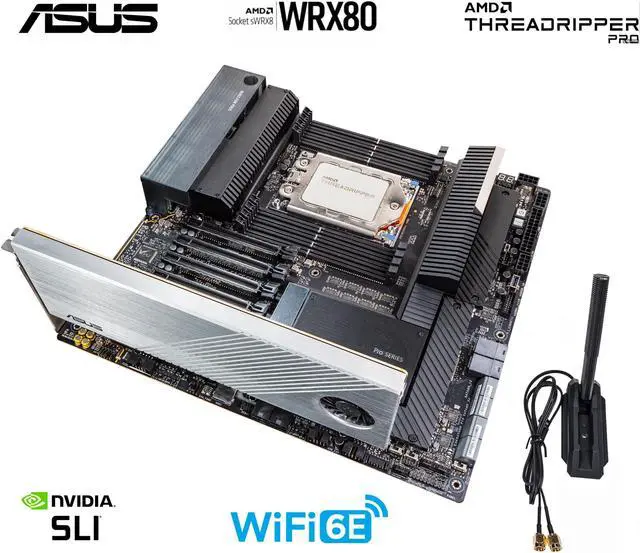 ASUS Pro WS WRX80E-SAGE SE WiFi II AMD WRX80 Extended-ATX Workstation ...