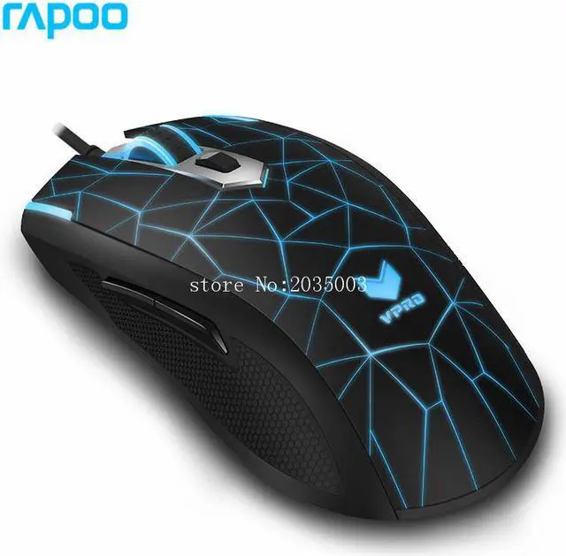 Rapoo V13 Game Mice 6 Buttons USB Wired LED Backlight Optical Gaming ...