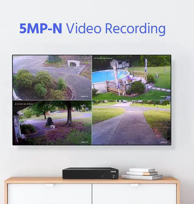 ANNKE Outdoor Indoor Home Security Camera System 8 Channel 6-in-1 DVR ...