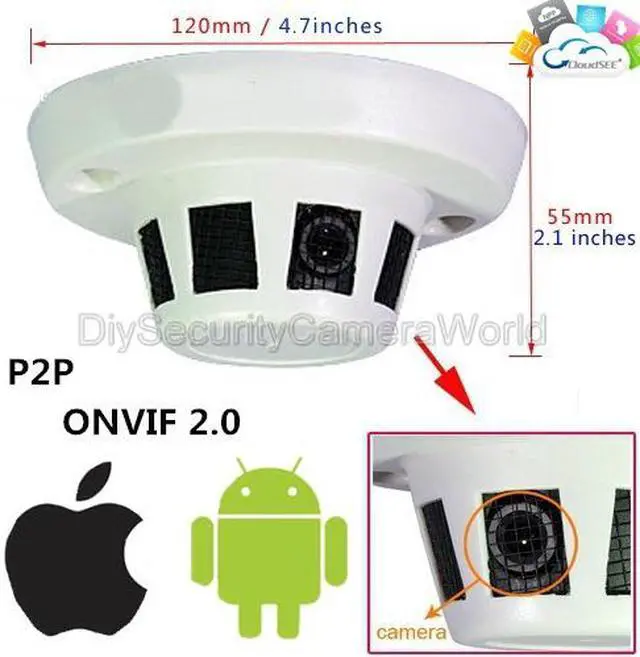 HD 1080P Smoke Detector Covert Hidden IP/Network Surveillance Spy ...