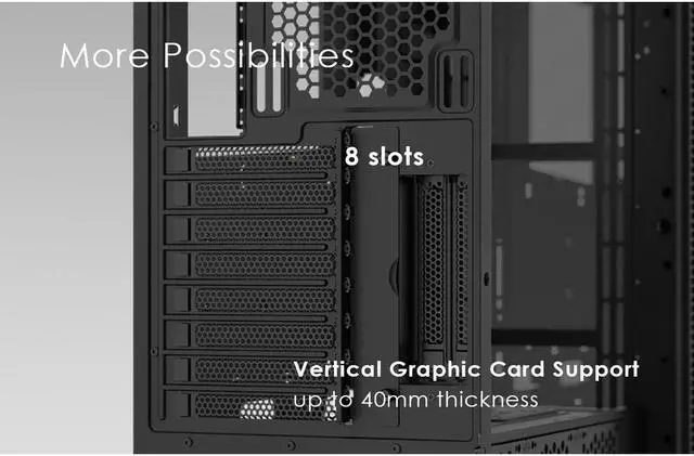 anidees AI Crystal M Middle Tower Tempered Glass CEB-ATX/ATX PC Gaming ...