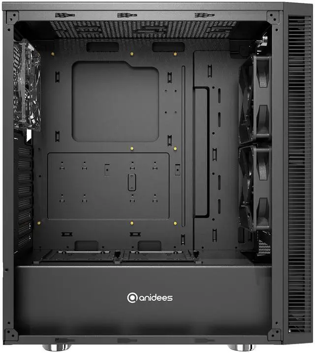 anidees AI-05S-BW ATX Mid Tower Silent Computer Case with Side Window ...
