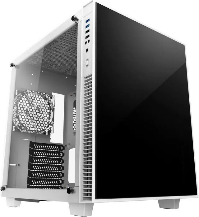 anidees AI-CL-Cube-W RGB Cube ATX Tempered Glass Gaming Case ...
