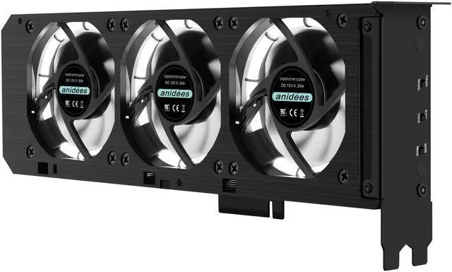 anidees AI-GP-CL8 VGA Graphic Card Cooler incl. 3 x80mm RGB LED Fans ...