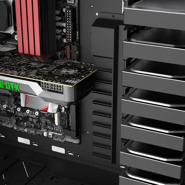 anidees AI Crystal XL AR V2 Tempered Glass Full Tower ATX Case with 5 ...