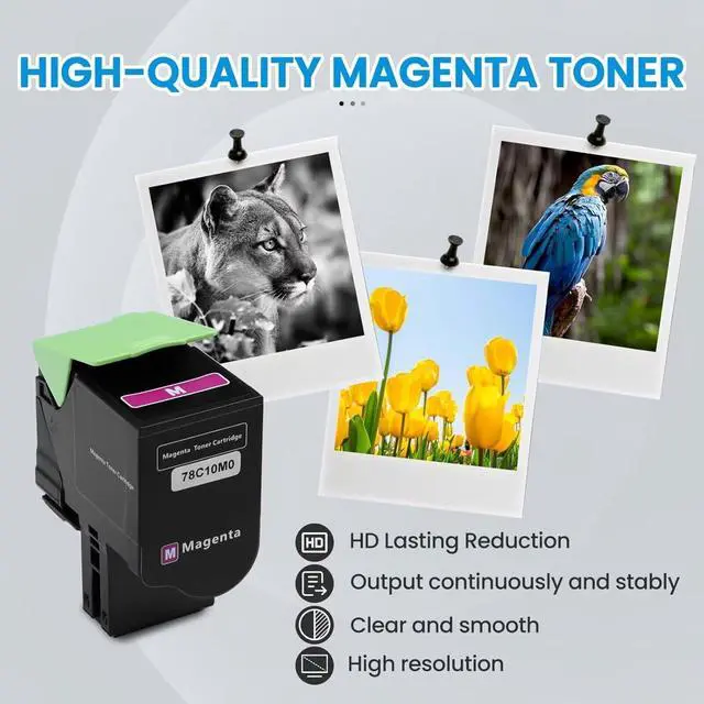 78C10M0 Toner Cartridge Magenta Compatible with lexmark CS421 CX421 ...